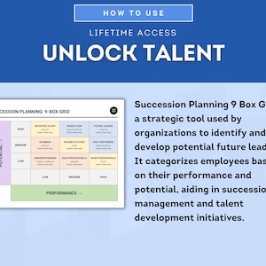 Succession Planning 9 Box Grid Template, Talent Assessment Matrix, Performance-potential Grid ...
