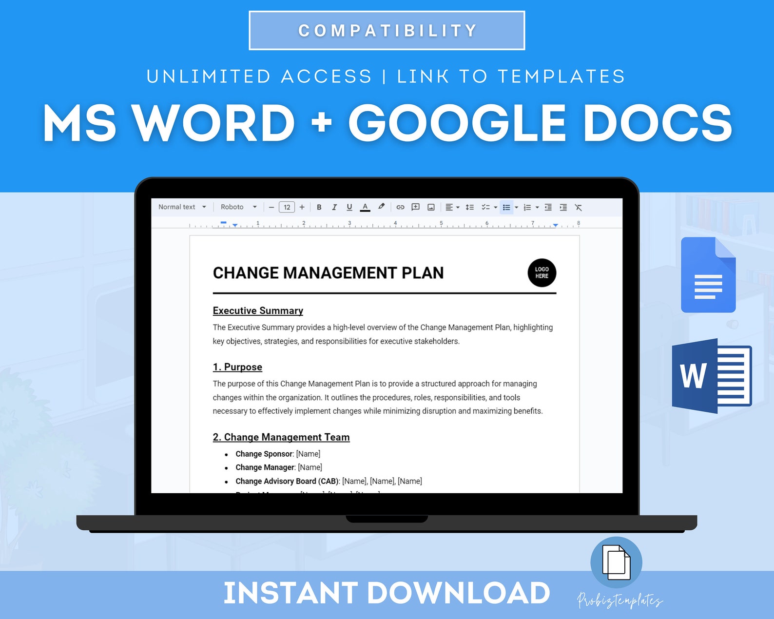 Change Management Plan Template, Organizational Change Strategy ...