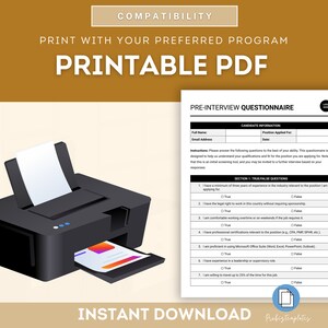 Pre-interview Questionnaire Template, Candidate Pre-interview Questions ...