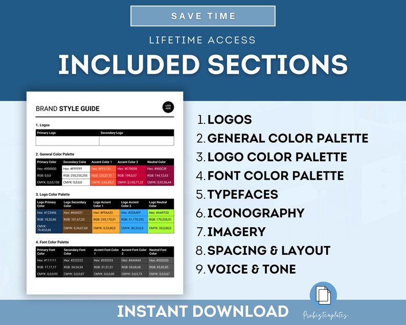 Brand Style Guide Template, Company Brand Style Guidelines, Branding ...