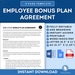 Employee Bonus Plan Agreement Template, Staff Incentive Scheme, Staff ...