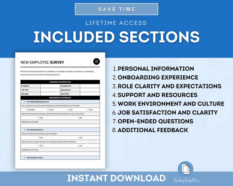 New Employee Survey Template, New Hire First Impressions Survey ...