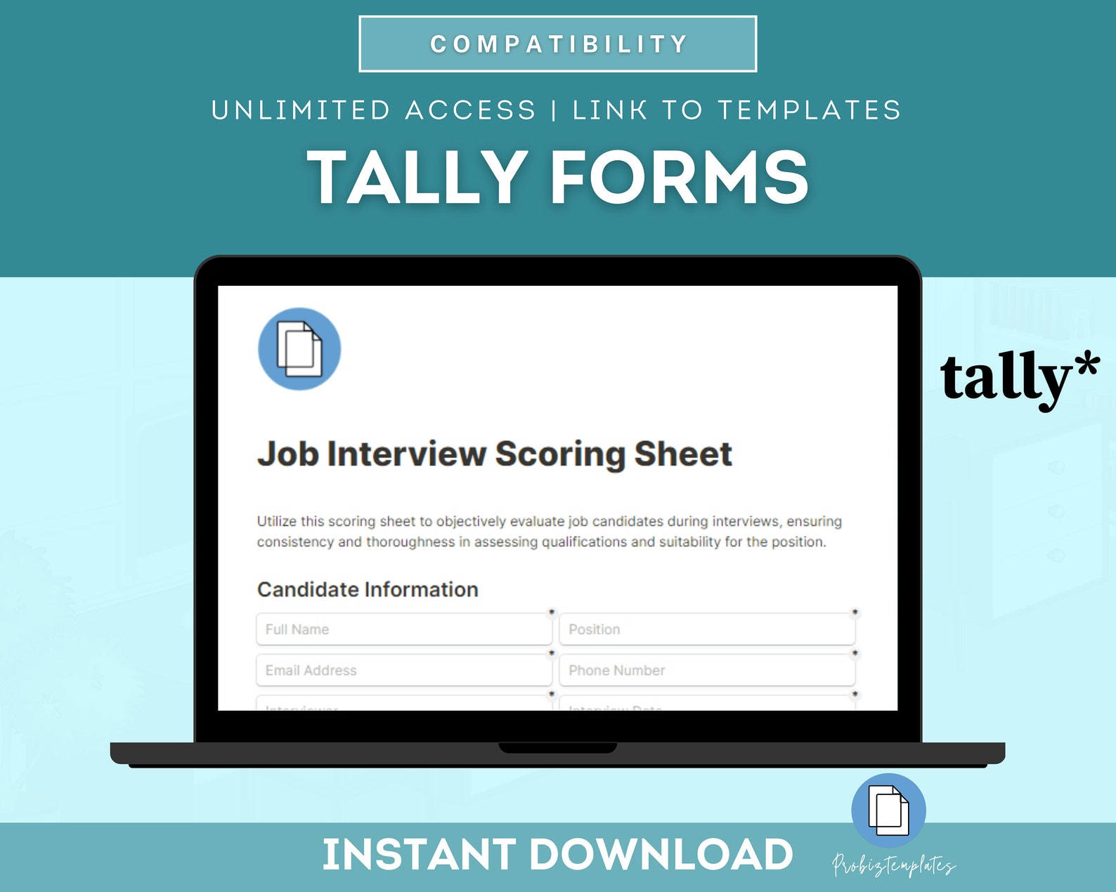 Job Interview Online Scoring Sheet, Human Resources Interview ...
