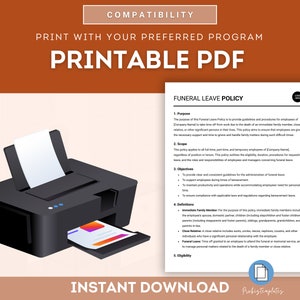 Funeral Leave Policy Template, Bereavement Leave Policy, Employee ...