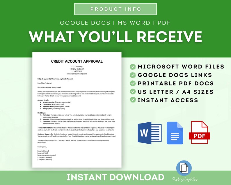 Company Credit Account Approval Letter Template, Business Credit ...
