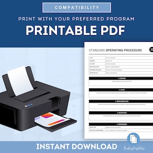 Standard Operating Procedure Template, SOP Business Document, Employee ...
