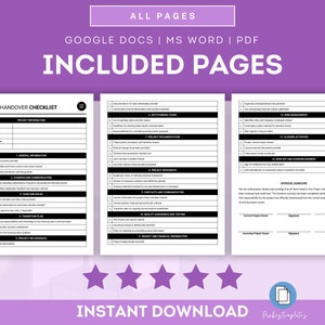 Project Handover Checklist, Project Transfer Checklist, Project ...