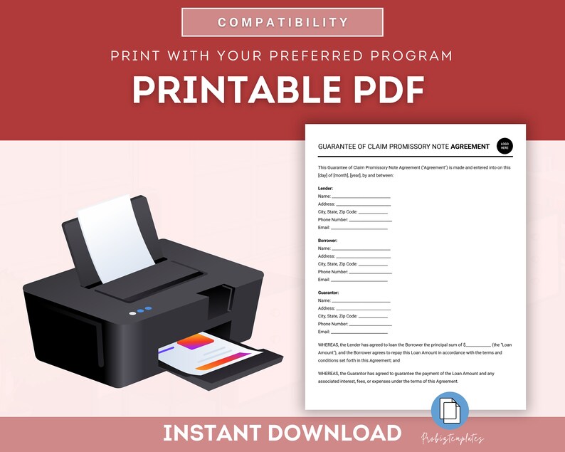 Guarantee of Claim Promissory Note Agreement Template, Promissory Note ...