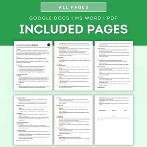 Accounts Payable Policy Template, AP Process Guidelines, Company ...