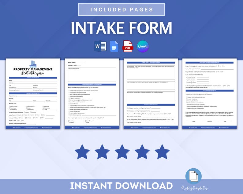 Property Management Contract Bundle, Rental Property Agreement Template ...