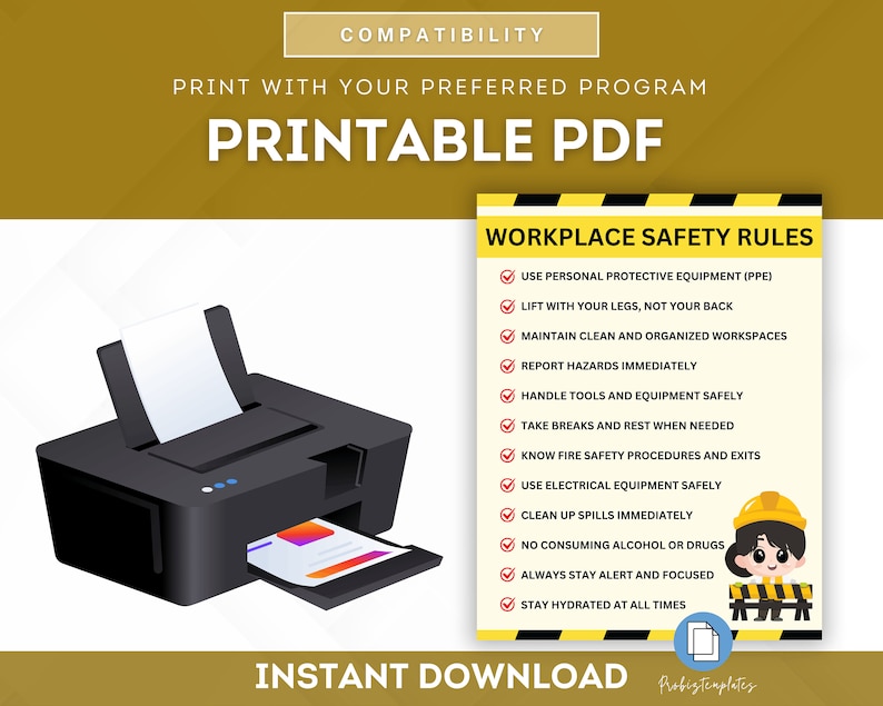 Workplace Safety Bundle, Employee Safety Bundle, Employee Wellness ...
