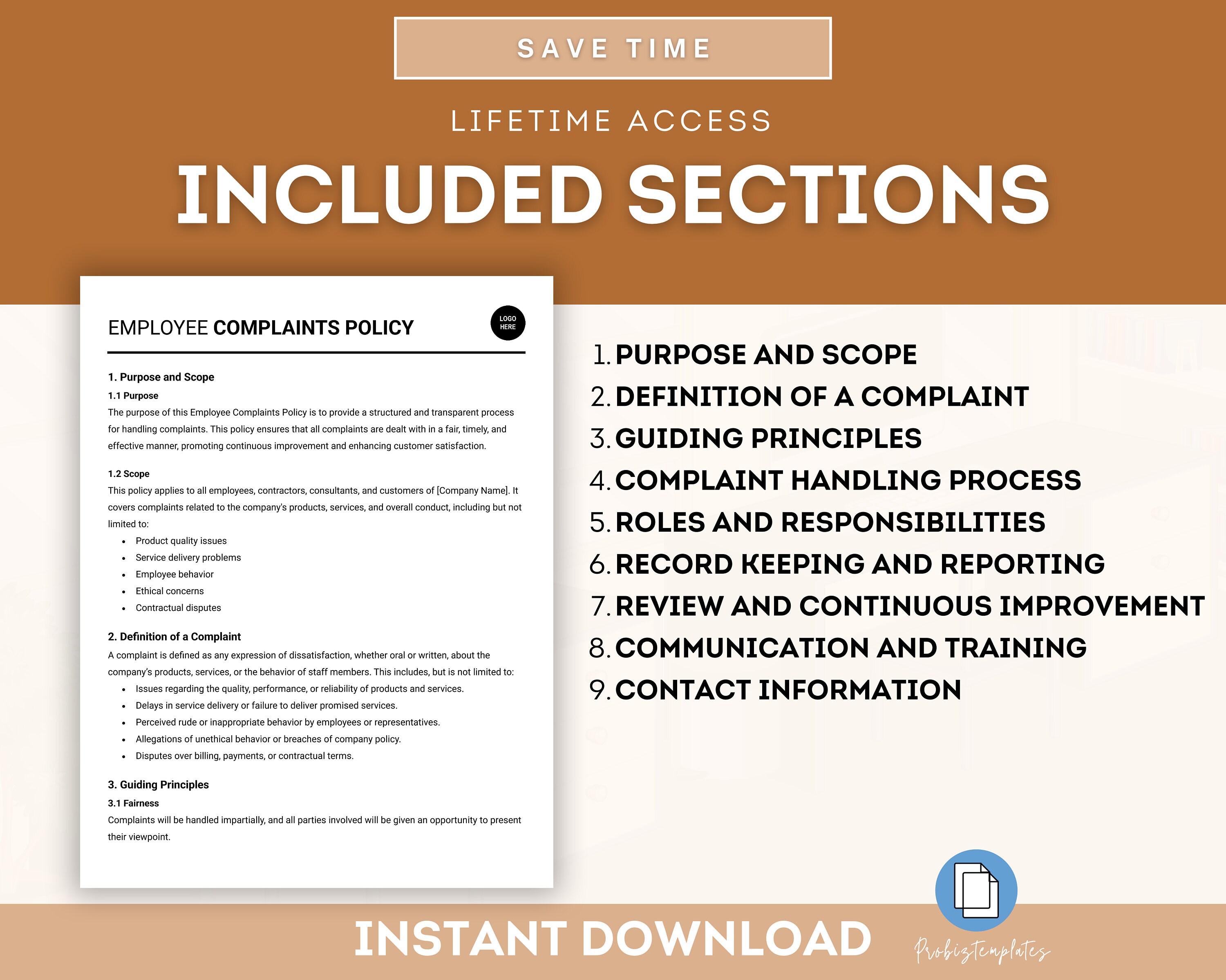 Employee Complaints Policy Template, Workplace Complaint Procedures ...