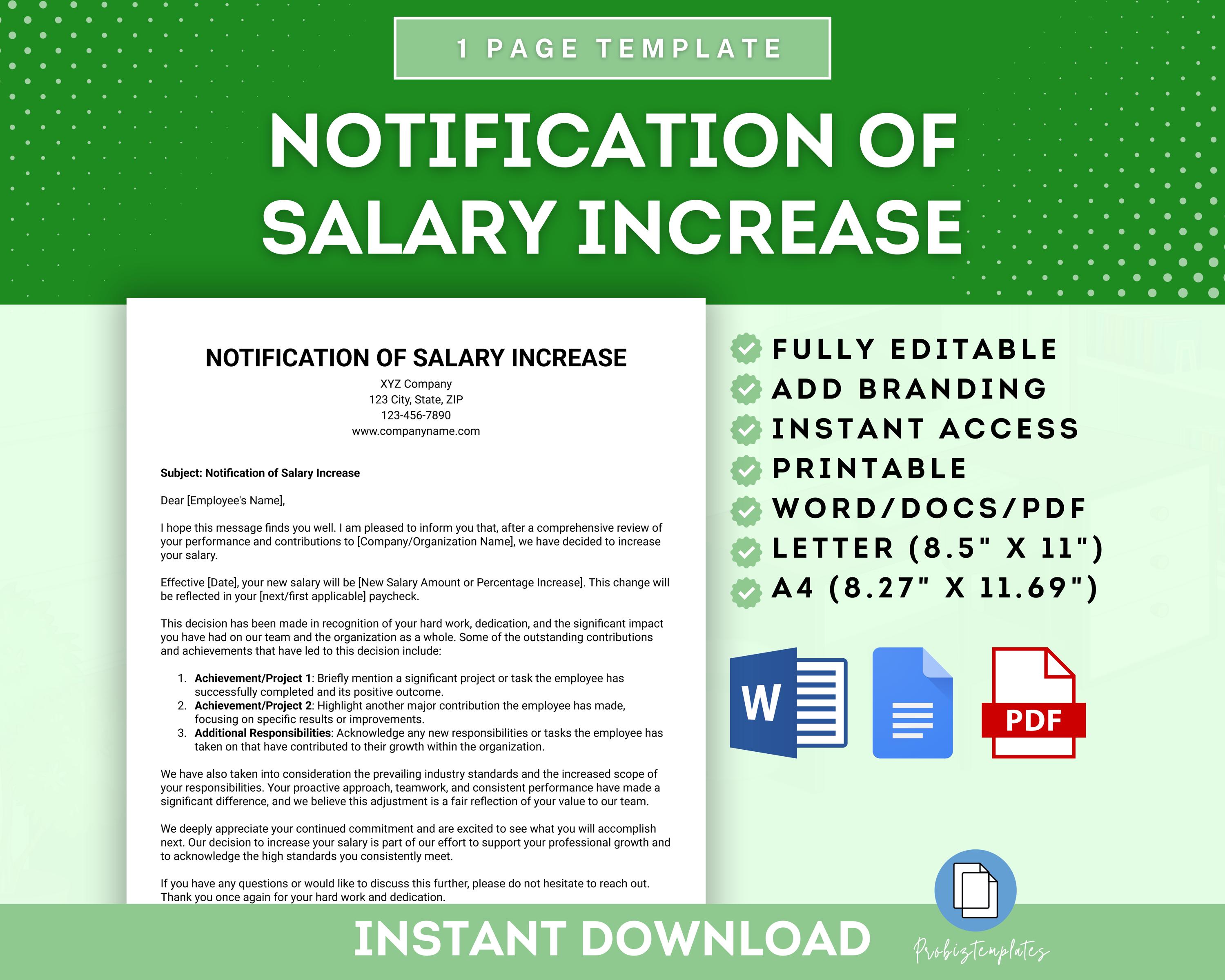 Notification Of Salary Increase Letter Salary Raise Notice Pay notification-of-salary-increase-letter-salary-raise-notice-pay