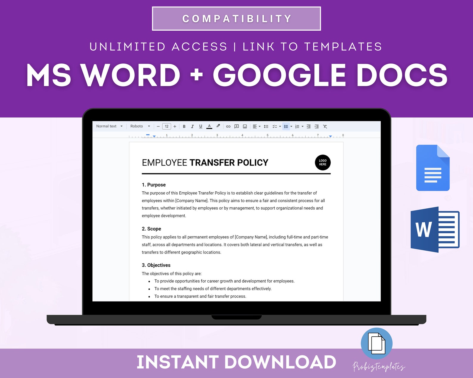 Employee Transfer Policy Template, Internal Transfer Guidelines, Employee Job Transfer Policy ...