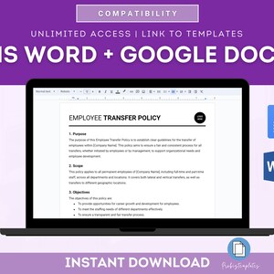 Employee Transfer Policy Template, Internal Transfer Guidelines, Employee Job Transfer Policy ...