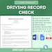 Driving Record Check Template, Employee Driving Record Verification ...