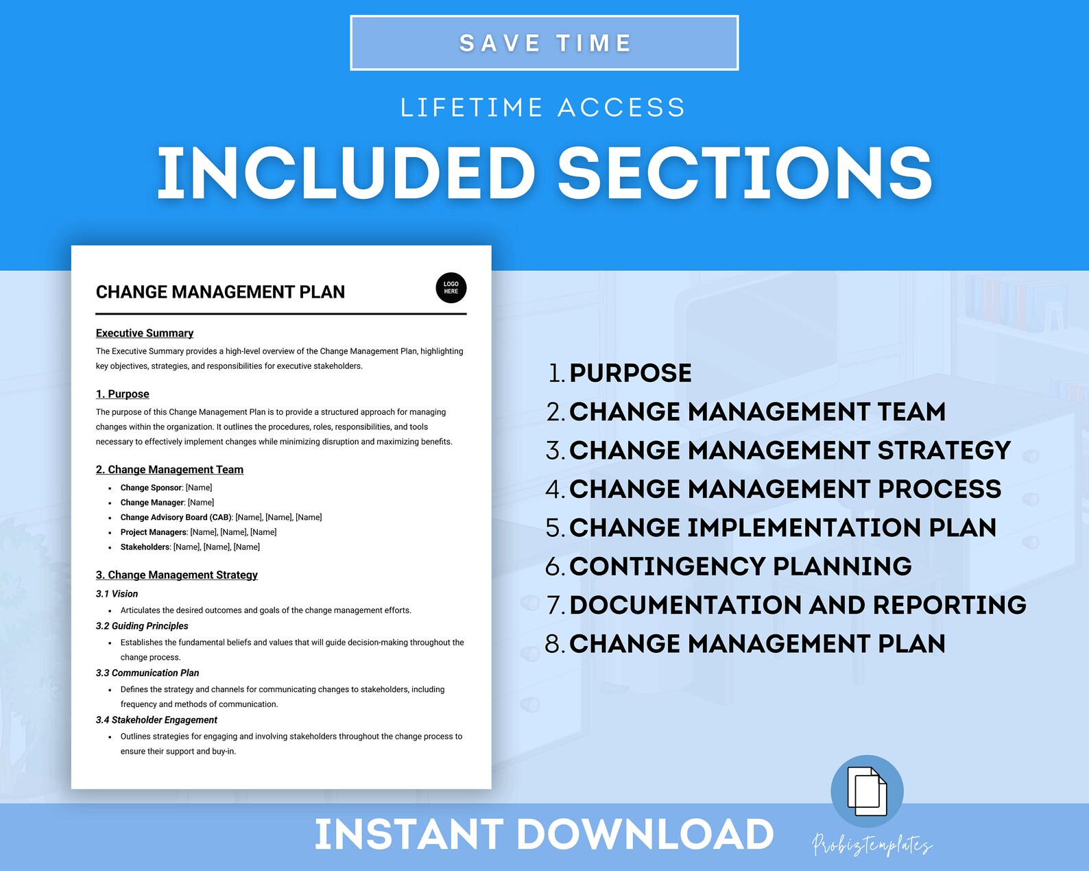 Change Management Plan Template, Organizational Change Strategy ...