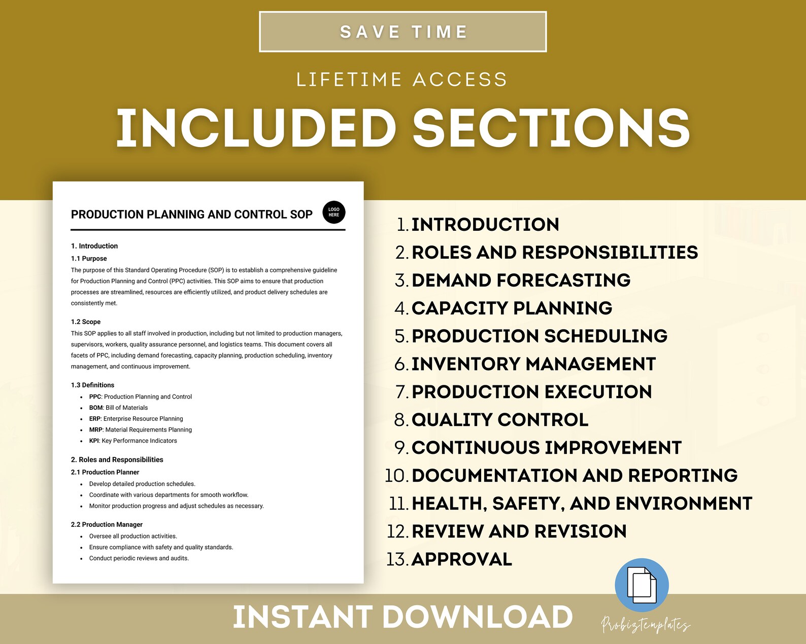 Production Planning and Control SOP, Production Control Standard ...