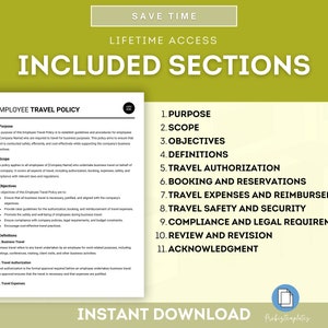 Employee Travel Policy Template, Business Travel Guidelines, Corporate ...