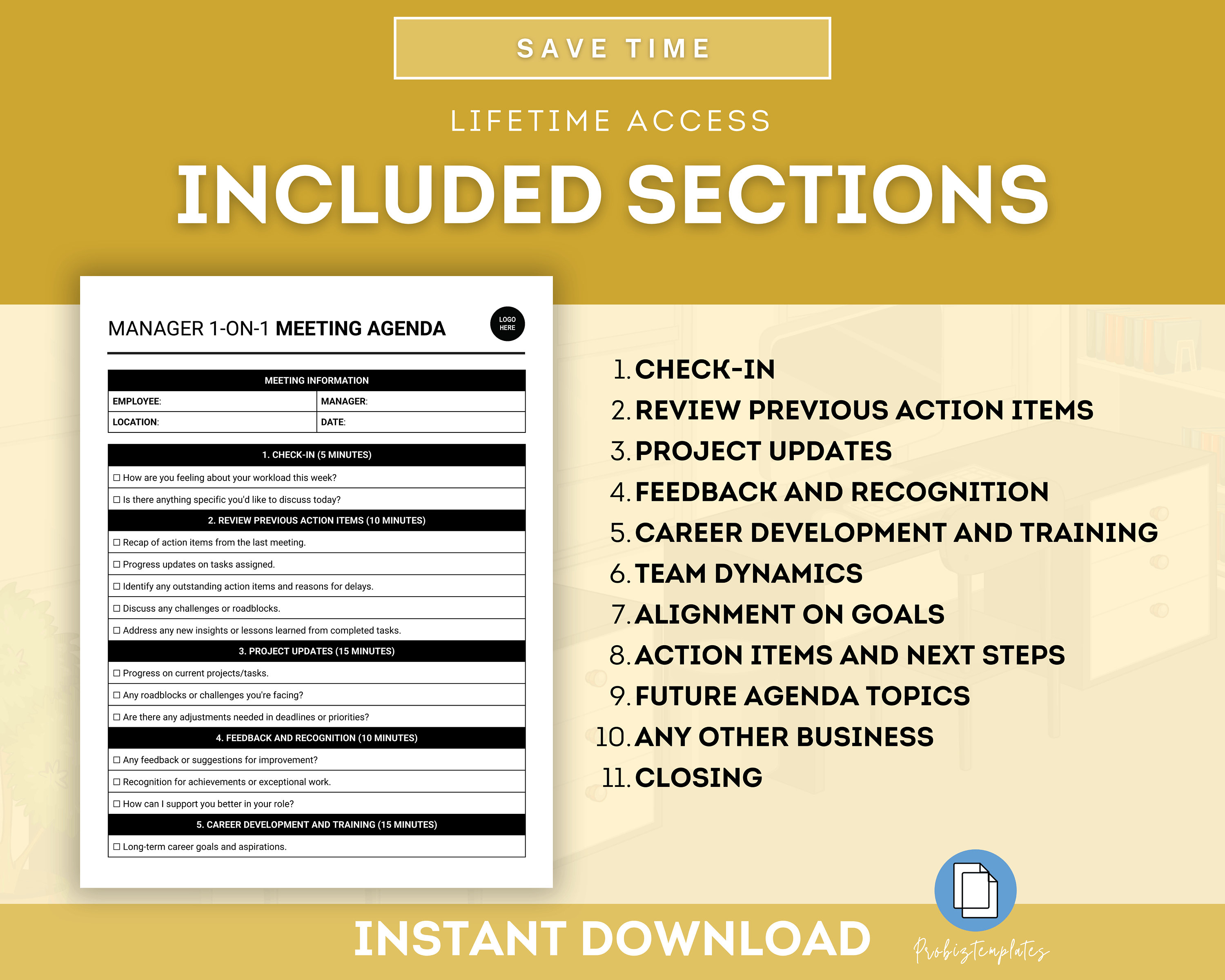 Manager 1-on-1 Meeting Agenda Template, Supervisor One-on-one Meeting ...