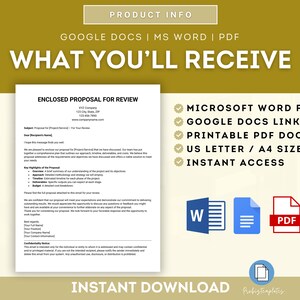 Enclosed Proposal for Review Letter Template, Proposal Submission ...