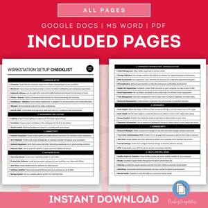 Workstation Setup Checklist, Employee Workplace Desk Setup Checklist ...