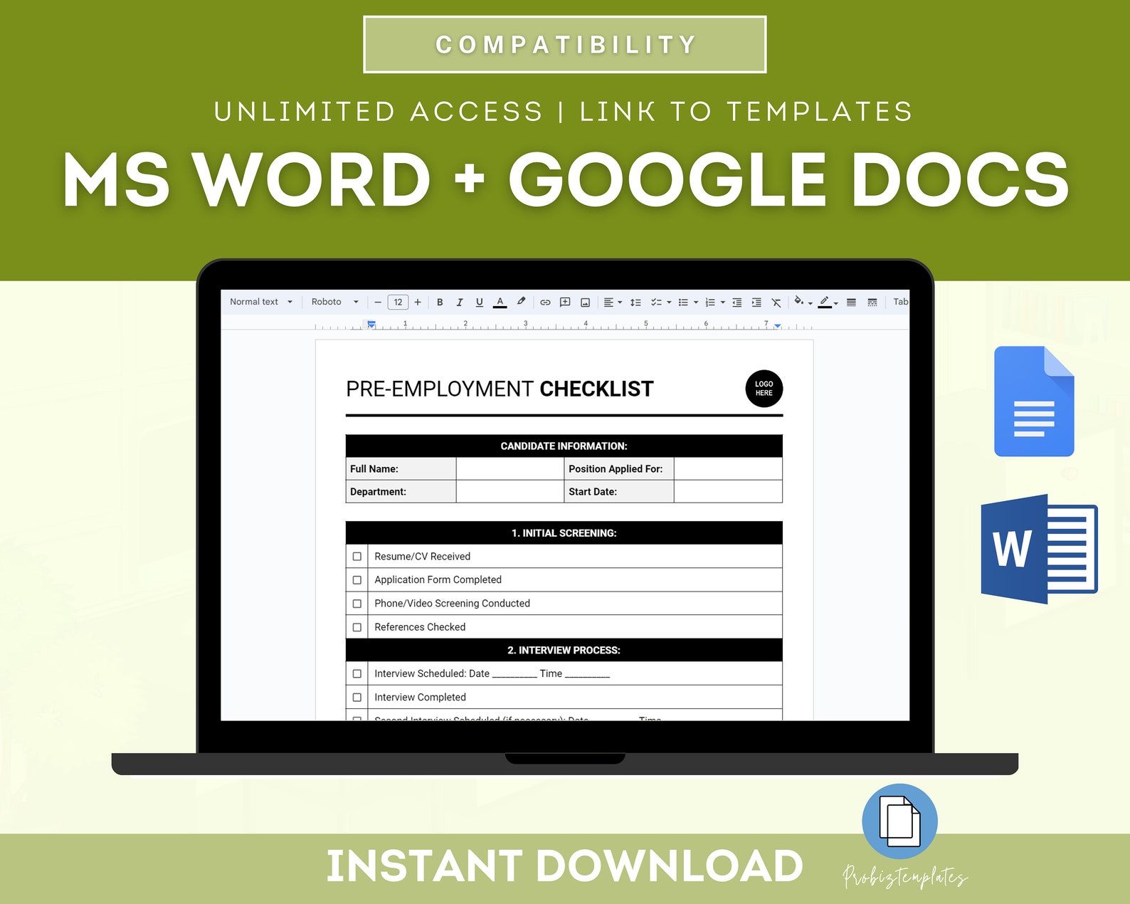 Pre-employment Checklist, New Hire Checklist, Employee Onboarding ...