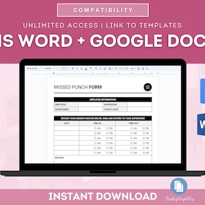 Missed Punch Form Template, Employee Time Punch Correction Form ...