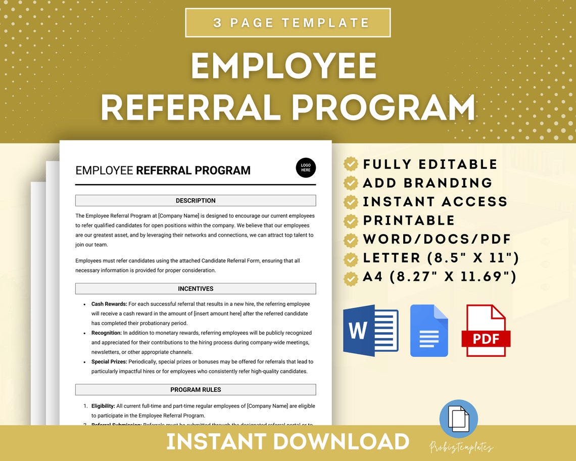 Employee Referral Program Template, Employee Recommendation Program ...