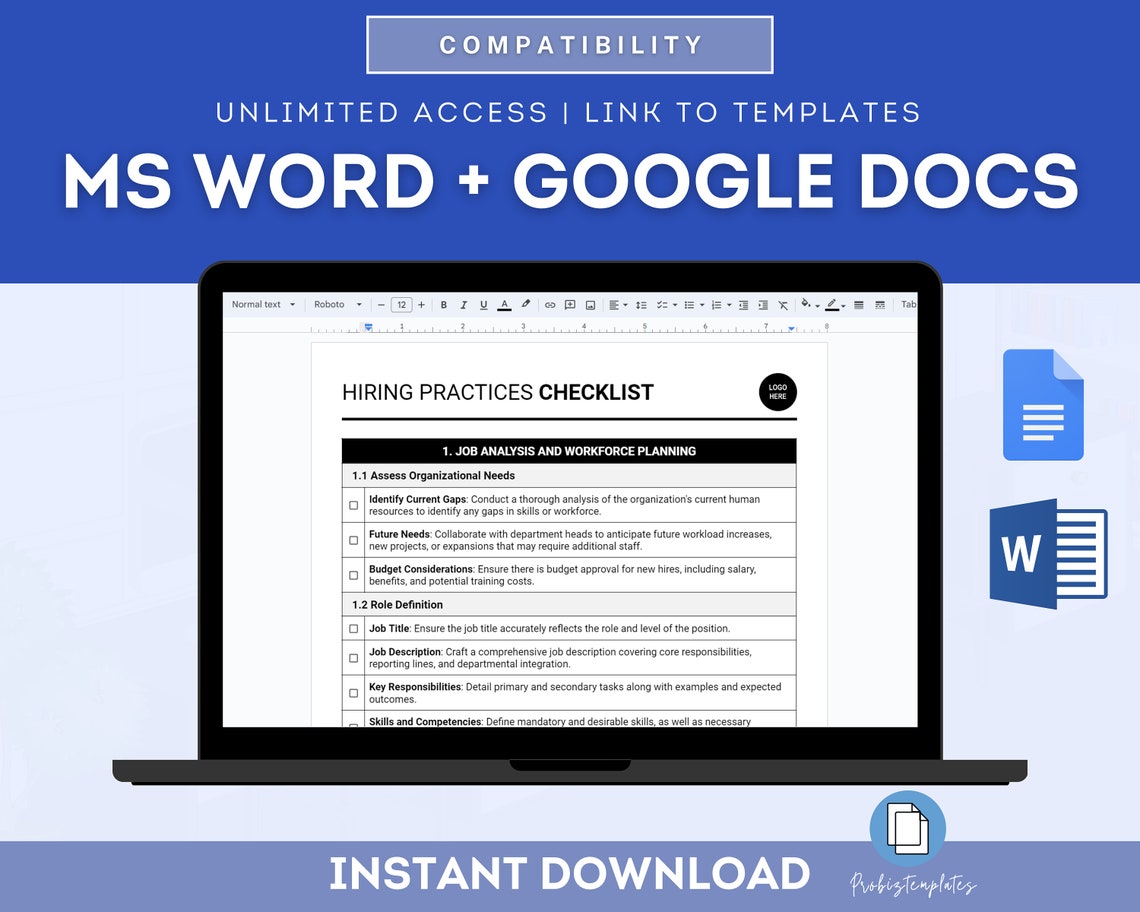 Hiring Practices Checklist Template, Best Hiring Practices Guide ...