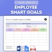 Employee SMART Goals Planner Worksheet Template, Employee Goal Setting ...