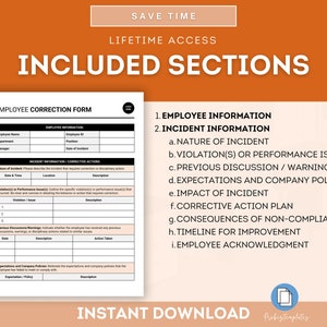 Employee Correction Form Template, Employee Performance Improvement ...