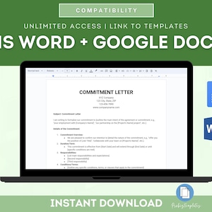 Commitment Letter Template, Business Commitment Letter Template ...