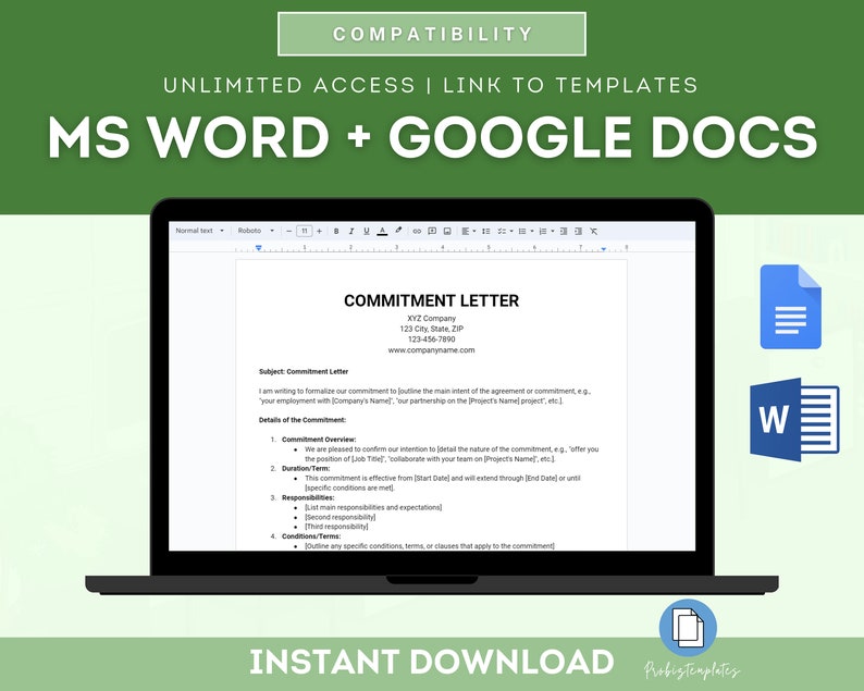 Commitment Letter Template, Business Commitment Letter Template ...