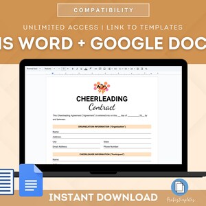 Cheerleading Contract, Team Agreement Template, Cheerleading Parent ...