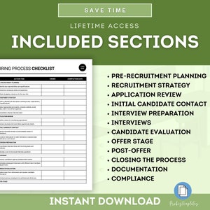 Hiring Process Checklist Template, Employee Recruitment Process ...