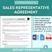 Sales Representative Agreement Template, Sales Rep Contract, Sales ...