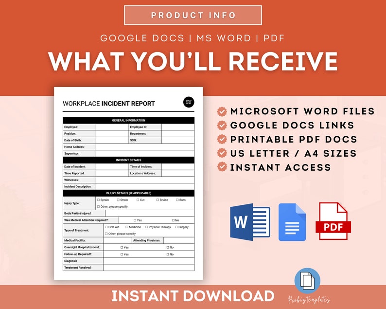 Workplace Incident Report Form Template, Workplace Accident Report Form ...