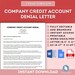 Company Credit Account Denial Letter, Credit Application Rejection ...