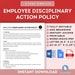 Employee Disciplinary Action Policy Template, Workplace Disciplinary ...