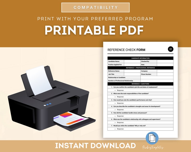 Reference Check Form, Job Reference Check Form, Employment Reference ...