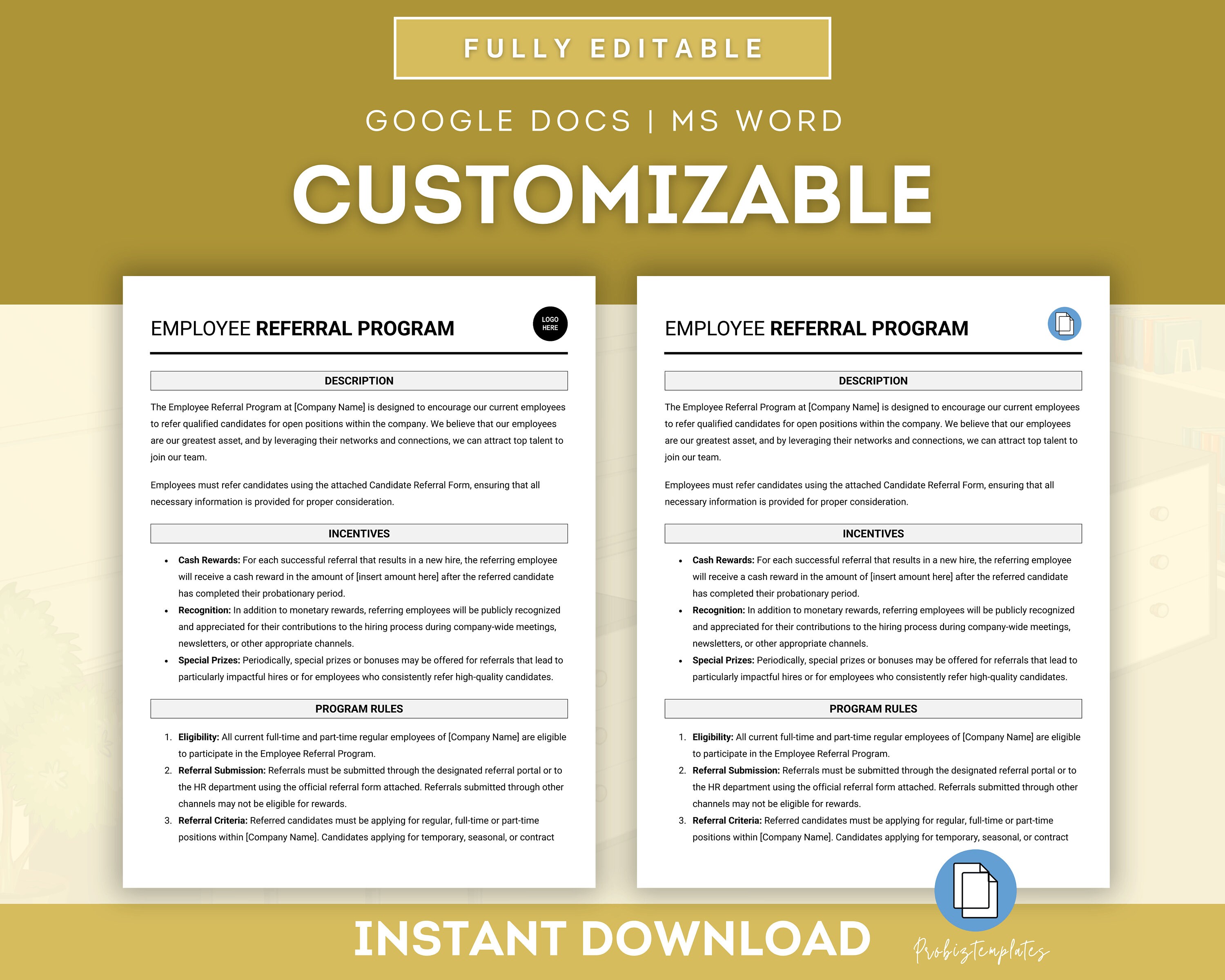 Employee Referral Program Template, Employee Recommendation Program ...