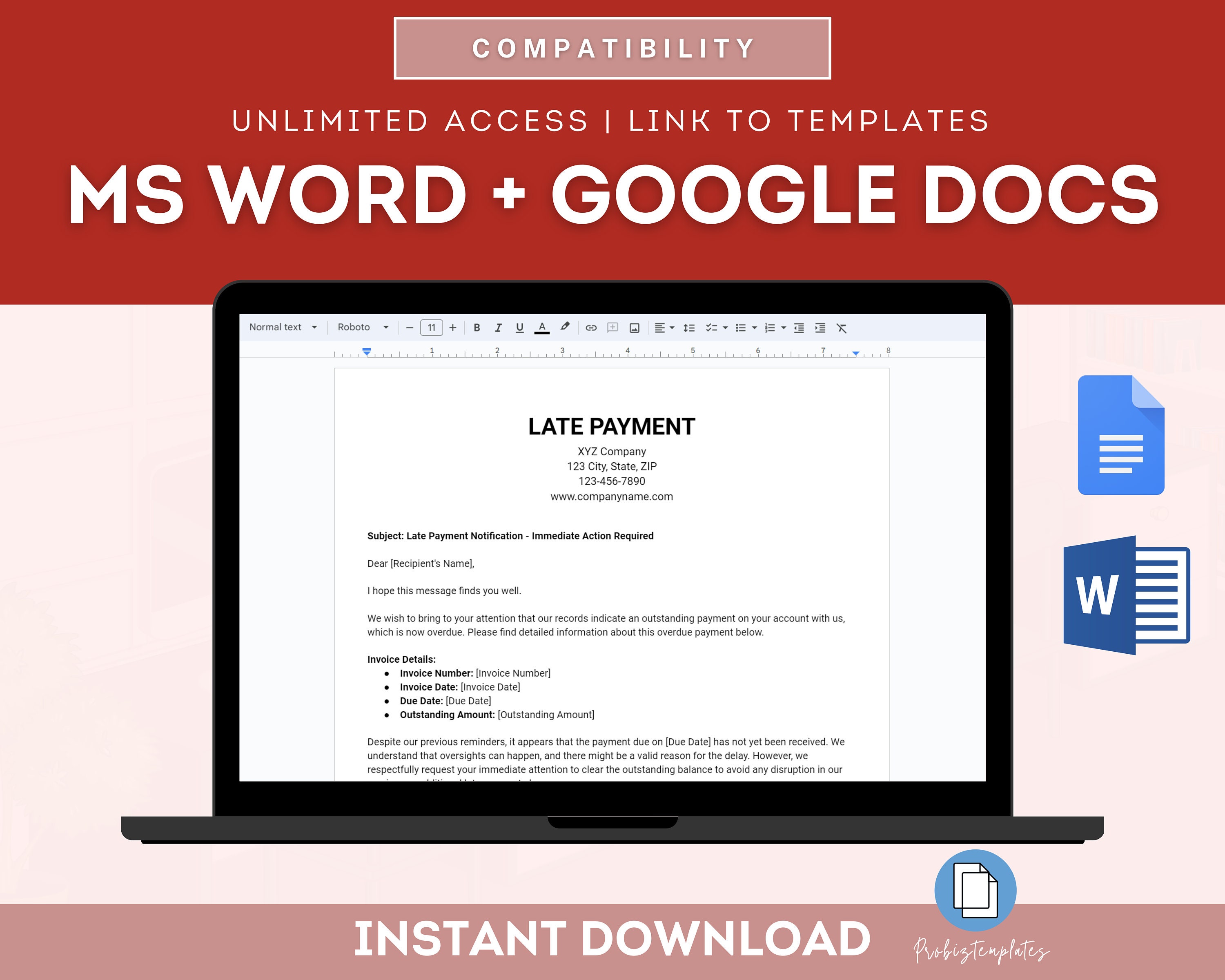 Late Payment Letter Template, Overdue Payment Reminder Letter ...