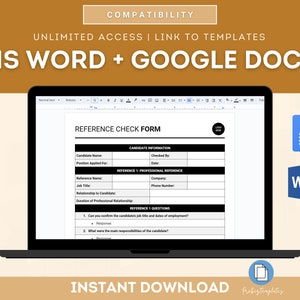 Reference Check Form, Job Reference Check Form, Employment Reference ...