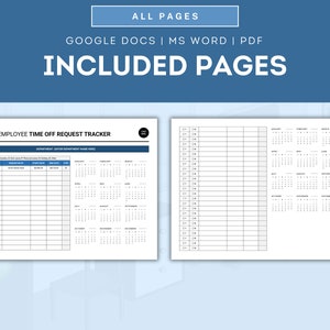 Employee Time off Request Tracker 2024 Template, Staff Leave Management ...