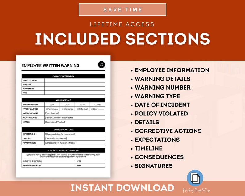 Employee Written Warning Template, Employee Discipline, Employee Write ...