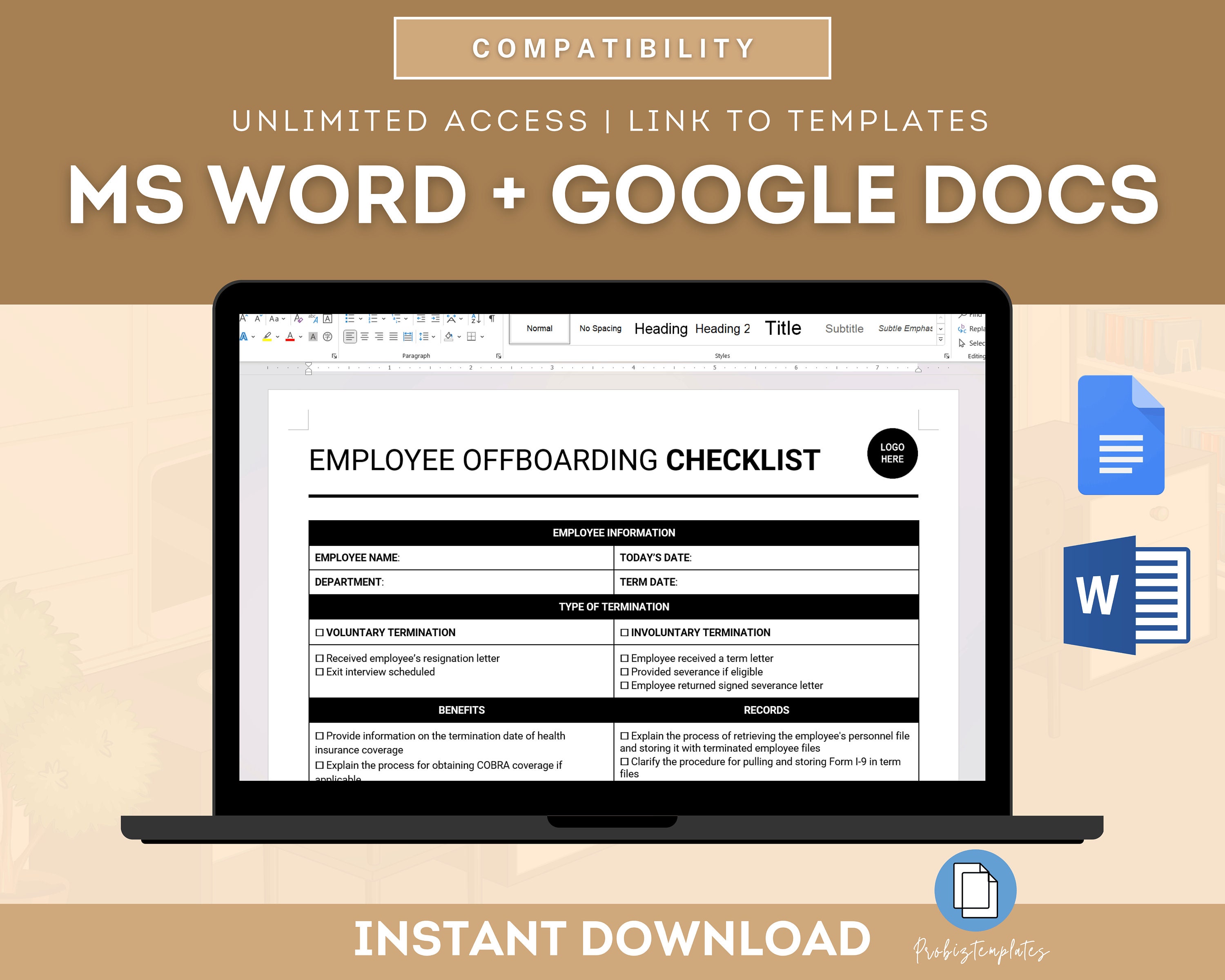 Employee Offboarding Checklist Template, Employee Exit Checklist ...