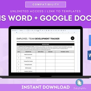 Employee & Team Development Tracker Template, Team Development ...