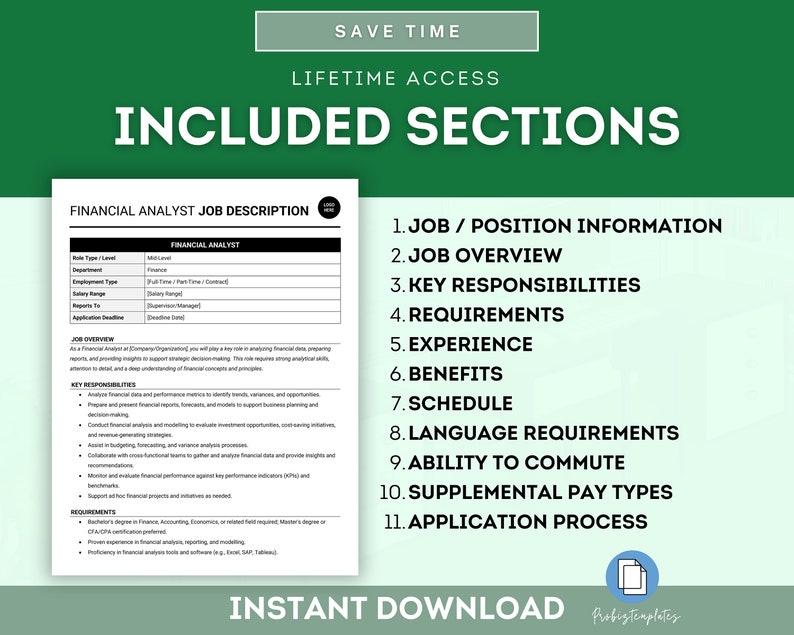 Financial Analyst Job Description Template, Finance Analyst Role ...