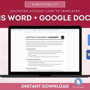 Expatriate Assignment Agreement Template, Overseas Employment Contract ...